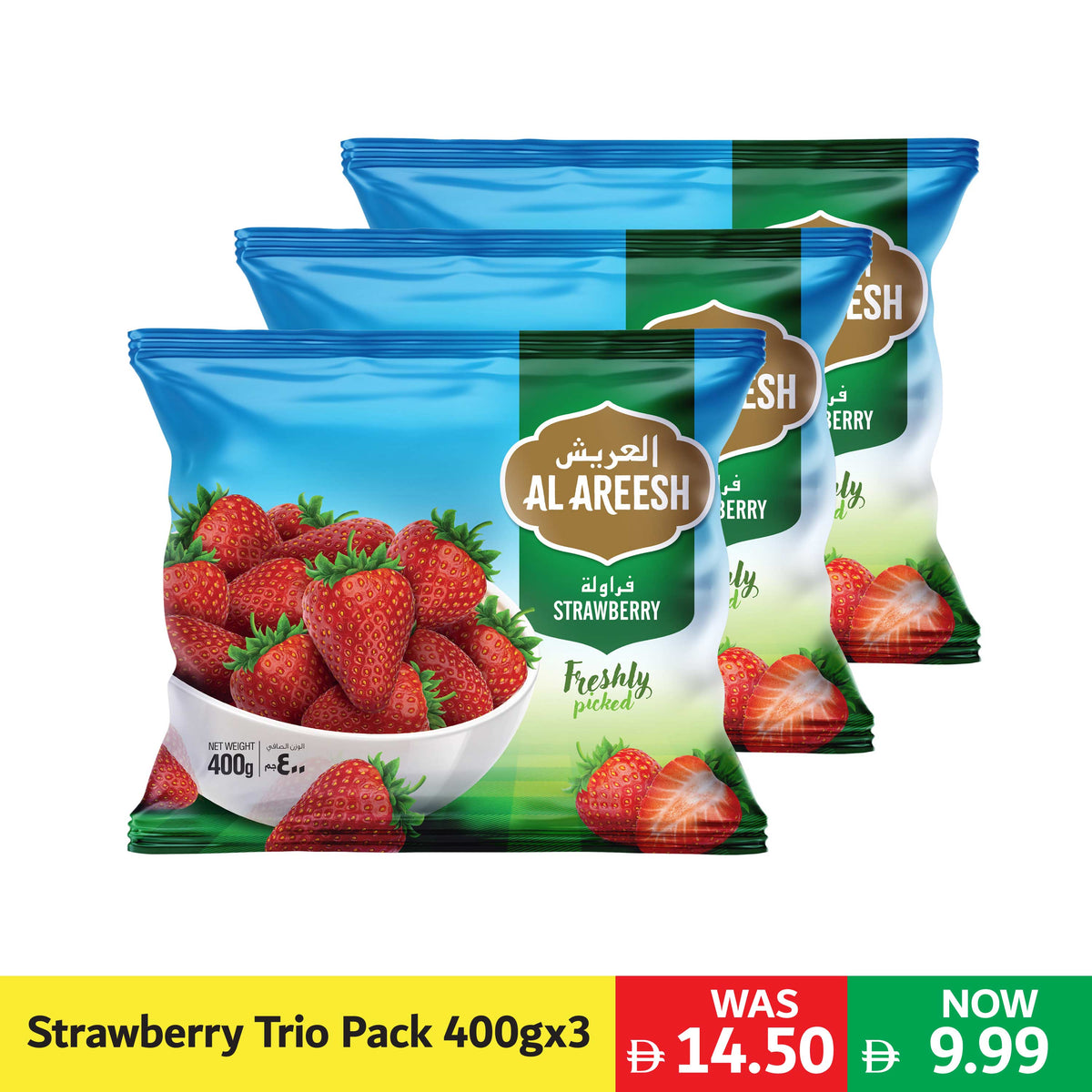 Al Areesh Strawberry Trio Pack 400g X 3 – Locally Yours
